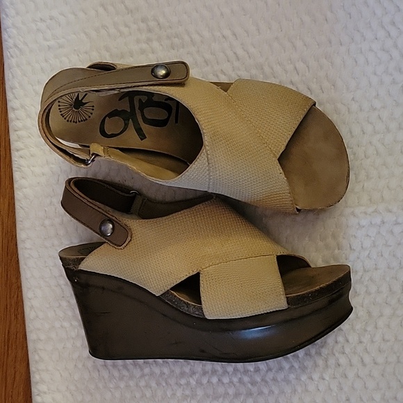 OTBT | Shoes | Otbt Blue Hill Tan Leather Brown Platform Wedge ...